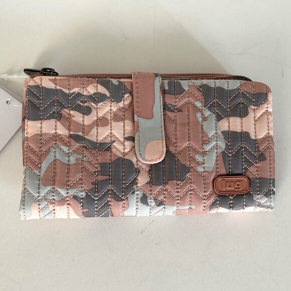 lug | Bags | Lug Tram Rfid Wallet Camo Rose Rfid Nwt | Poshmark
